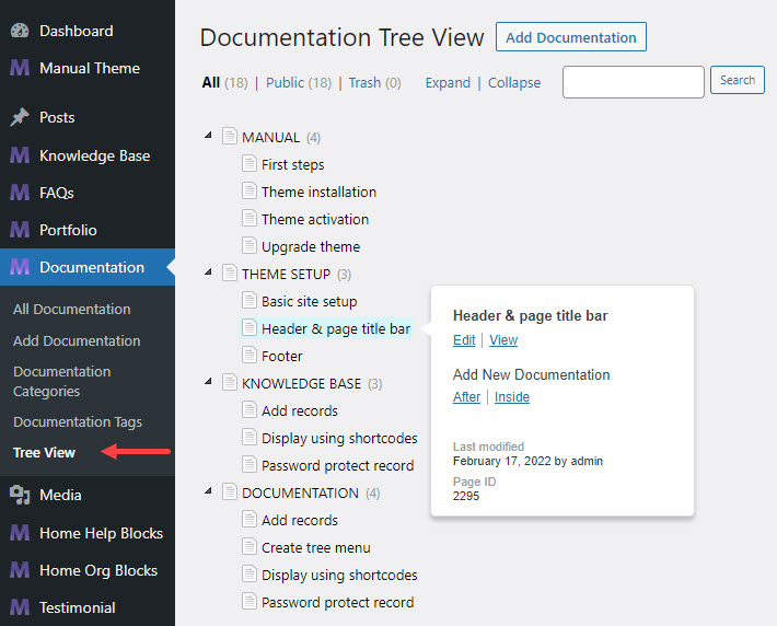 Create tree menu – SmartWpThemes